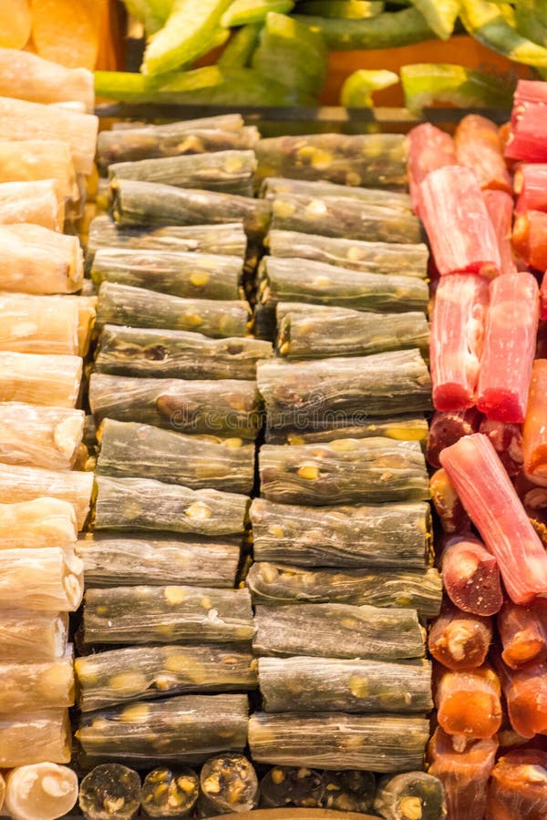 Traditional Turkish Delight Rahat Lokum Stock Image - Image of food ...