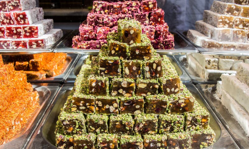Traditional Turkish Delight, Soft Candy Stock Image - Image of snack ...