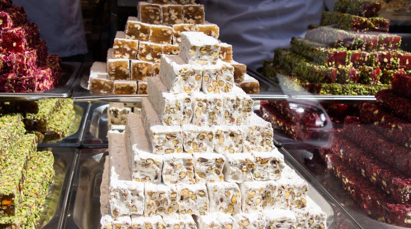 Traditional Turkish Delight, Soft Candy Stock Photo - Image of oriental ...