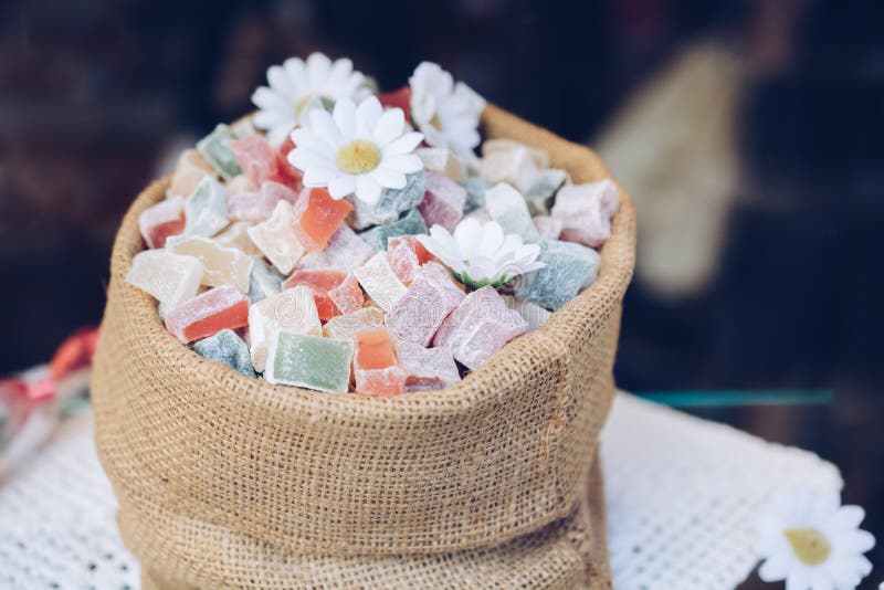 Traditional Turkish Delight, Soft Candy Stock Image - Image of color ...