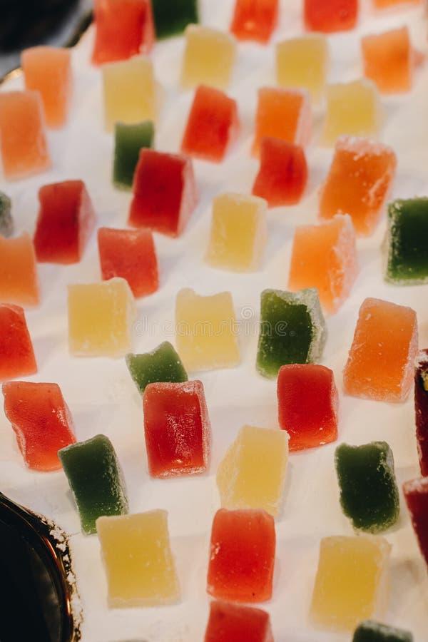 Traditional Turkish Delight Sweets As Lokum Candy Stock Photo - Image ...