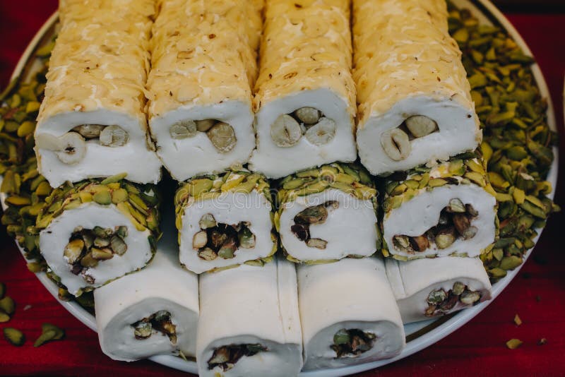 Traditional Turkish Delight Sweets As Lokum Candy Stock Photo - Image ...