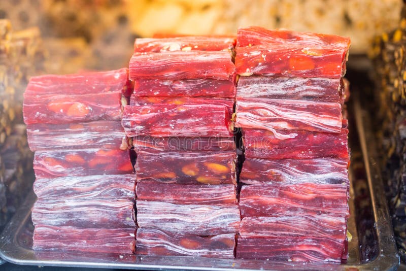 Traditional Turkish Delight Sweets As Lokum Candy Stock Image - Image ...