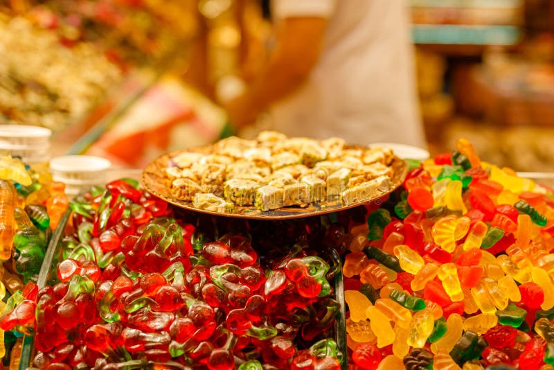 Traditional Turkish Delights in a Shop of Istanbul Stock Image - Image ...