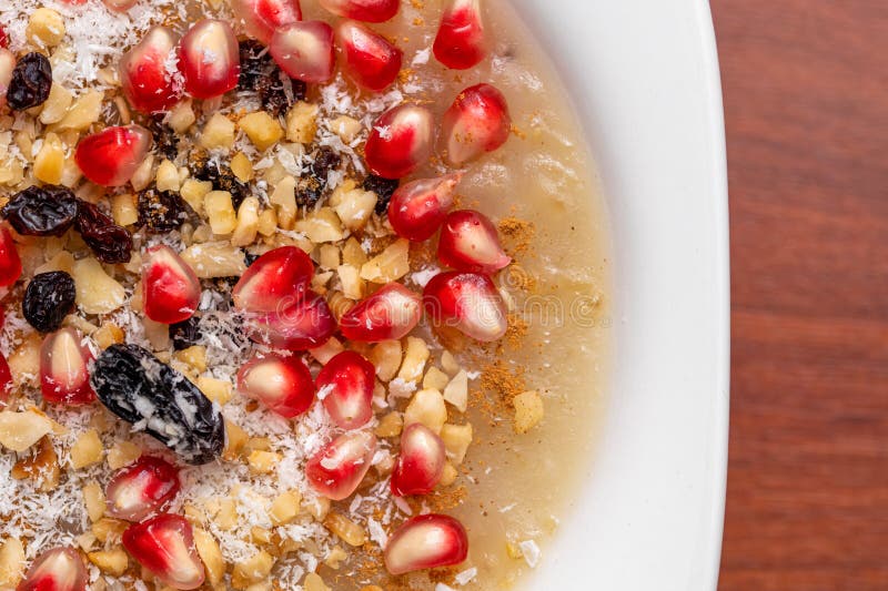 Traditional Turkish Dessert is Asure Stock Image - Image of delicious ...