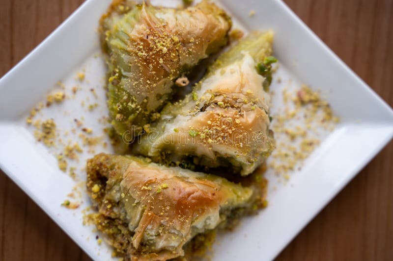 Traditional Turkish Dessert Baklava Stock Image - Image of traditional ...