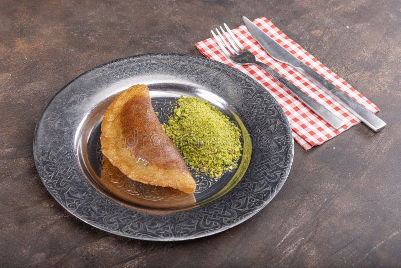 Traditional Turkish Dessert Called Arab Kadaif or Tas Kadayif. Turkish ...