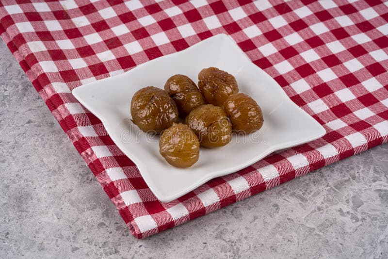 Traditional Turkish Dessert Chestnut Fruit Stock Image - Image of food ...