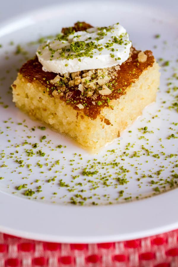 Revane, Revani, Traditional Ethnic Dessert Sponge Cake with Syrup Stock ...