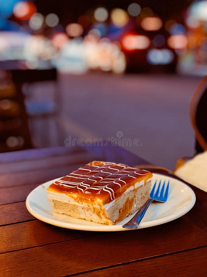 Traditional Turkish Dessert Trilece Cake or Three Milk Cake Stock Photo ...