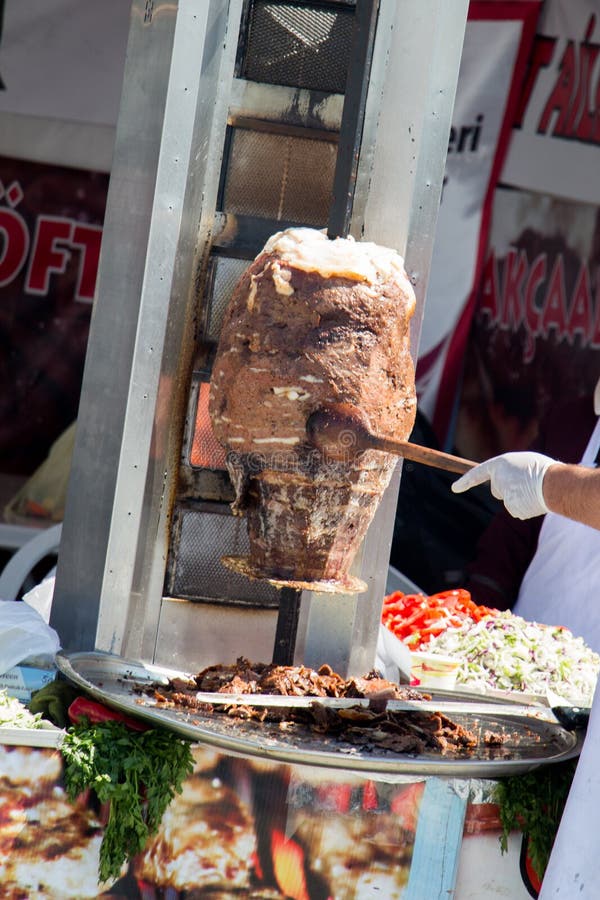 Traditional Turkish Doner Kebab Grill Stock Image - Image of grill ...