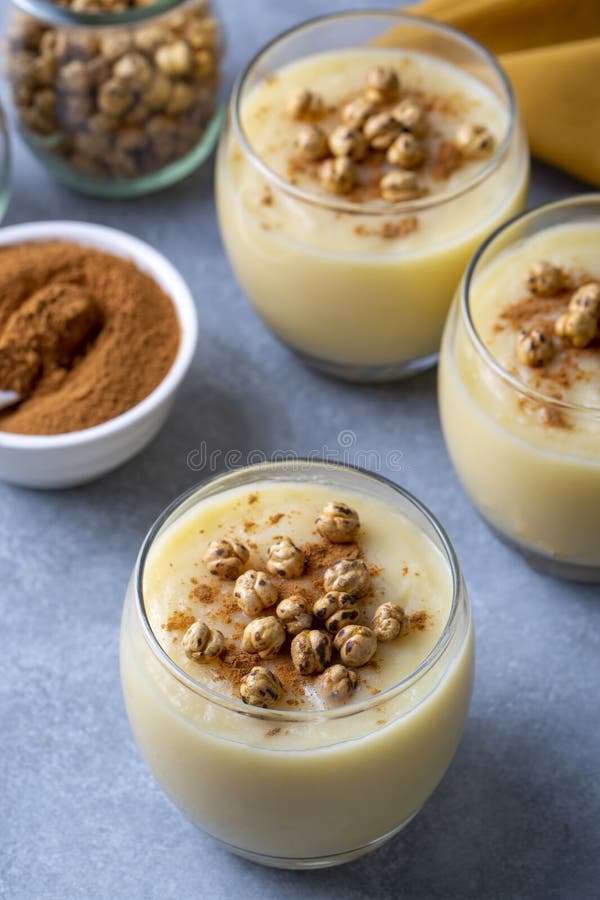 Traditional Turkish Drink with Roasted Chickpea Boza or Bosa Stock ...