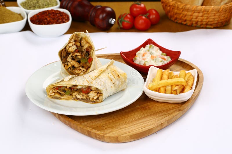 Traditional Turkish Durum, Wrap Stock Image - Image of lettuce, meal ...