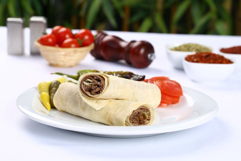 Traditional Turkish Durum, Wrap Stock Image - Image of kafta, lunch ...