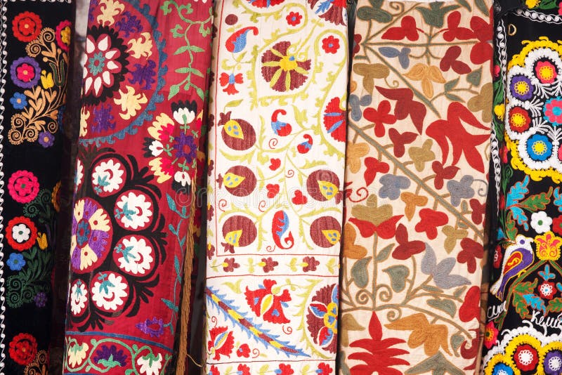 Traditional Turkish Embroidered Bedspreads Stock Image - Image of shawl ...