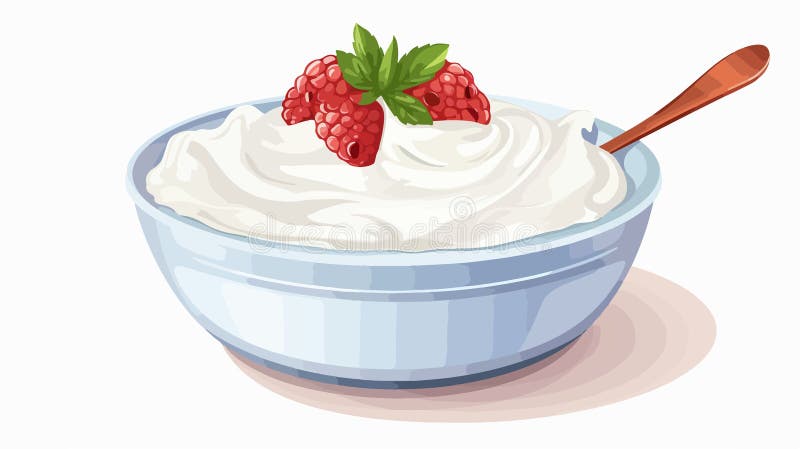 Traditional Turkish Food Yogurt and Bowl Vector Stock Vector ...