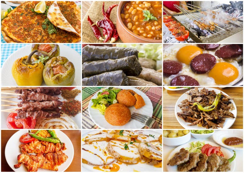Traditional Turkish Foods Collage Stock Image - Image of kebab ...