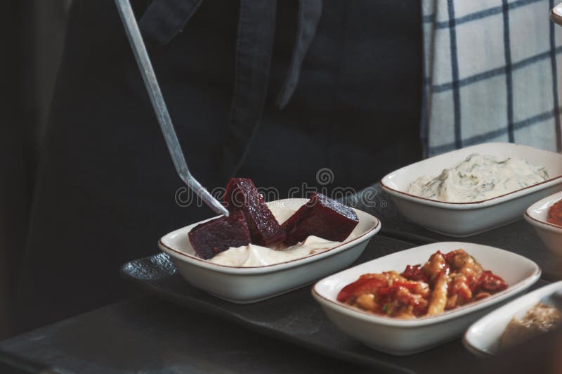 Traditional Turkish and Greek Dinner Meze Table. Stock Photo - Image of ...