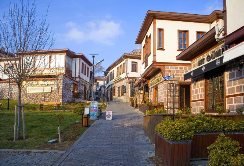 Traditional Turkish Houses in Downtown of Ankara, Turkey Editorial ...