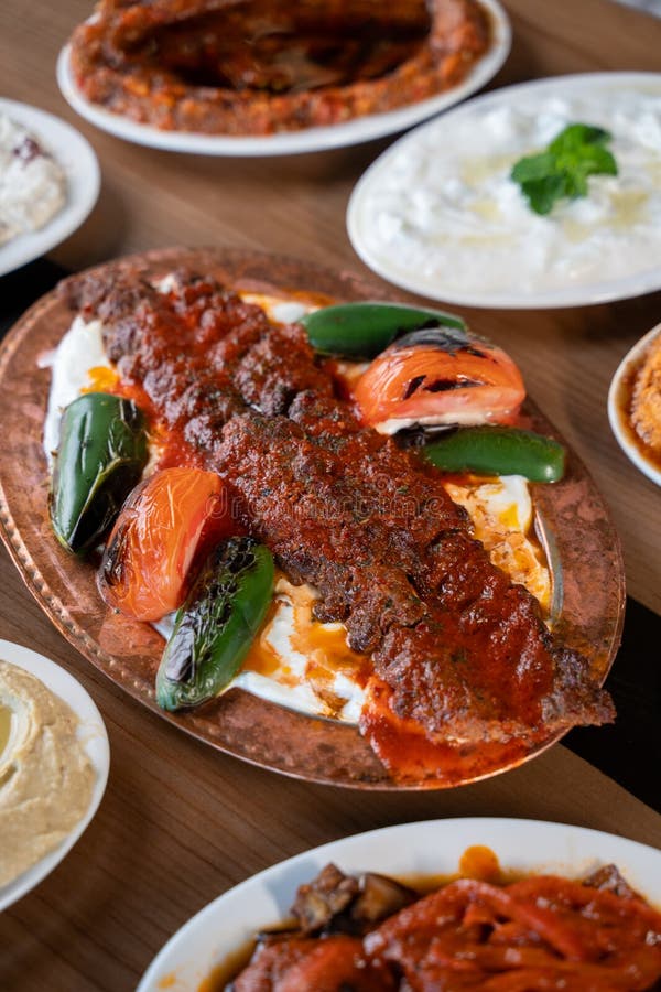Traditional Turkish Kebab on the Table, Adana Kebab Stock Photo - Image ...