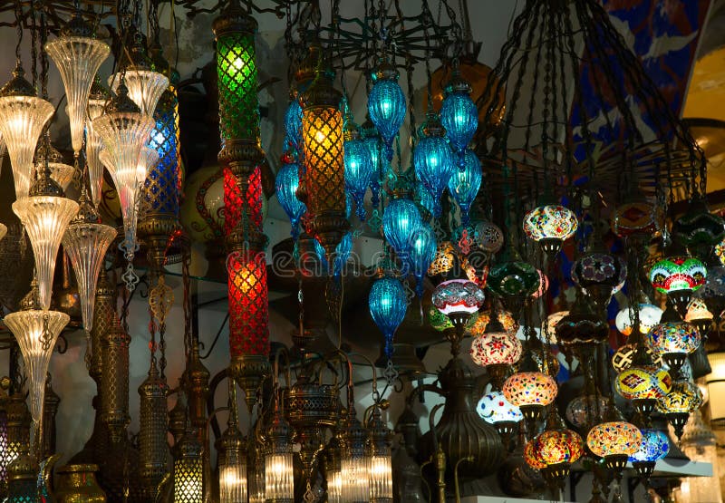 Traditional turkish lamps editorial photography. Image of authentic ...