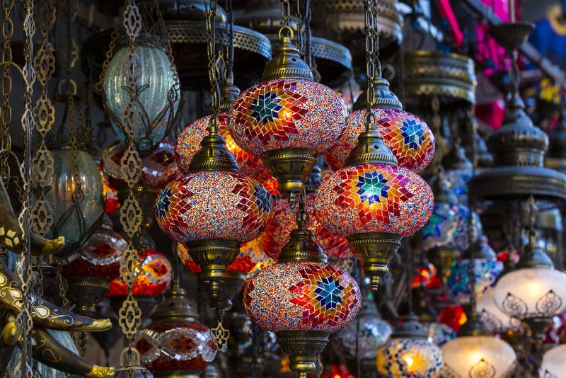 Traditional Turkish Lanterns Stock Photo - Image of east, marketplace ...