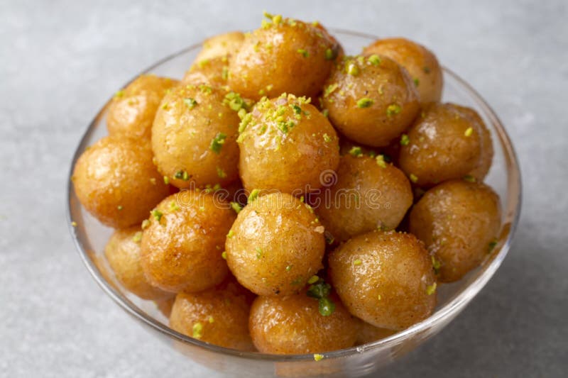 Traditional Turkish Lokma Sweet. Turkish Name Lokma Stock Photo - Image ...