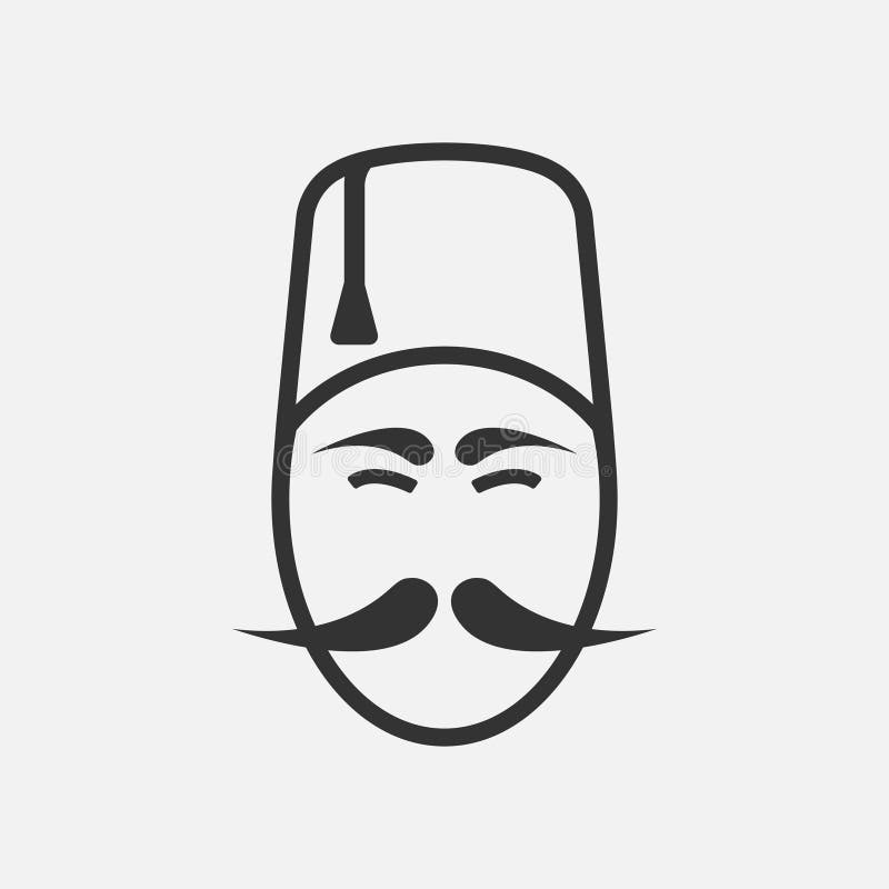 Traditional Turkish Man Icon Stock Vector - Illustration of background ...