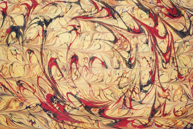 Traditional Turkish Marbled Paper Artwork Stock Image - Image of close ...