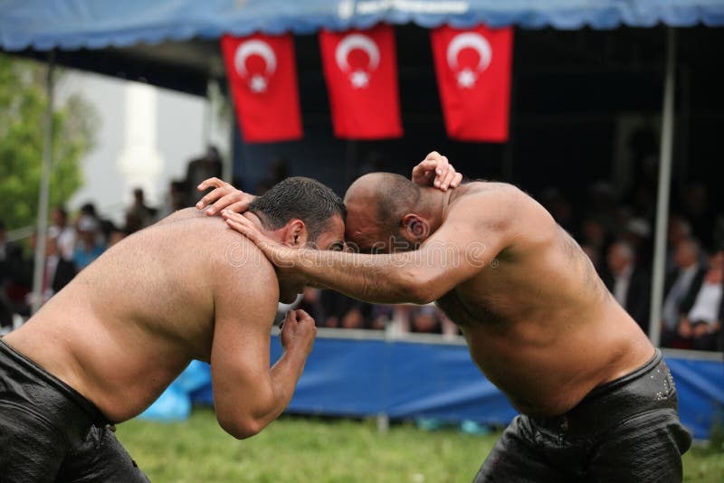 Traditional Turkish Oil Wrestling Editorial Photography - Image of ...