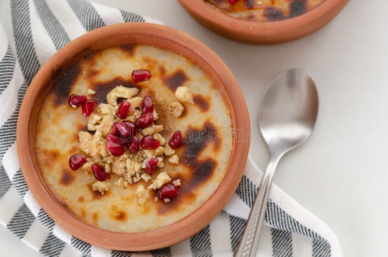 Traditional Turkish Oven Rice Pudding. Stock Image - Image of cuisine ...