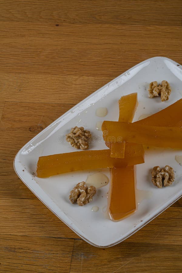 Traditional Turkish Pumpkin Dessert Stock Image - Image of horizontal ...