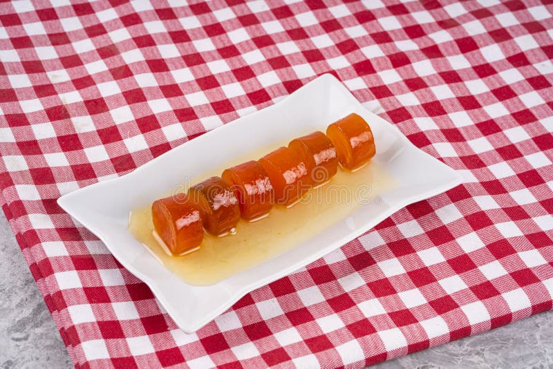 Traditional Turkish Pumpkin Dessert Stock Photo - Image of bowl, biting ...