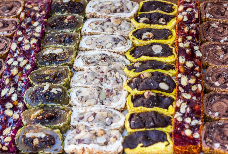 Traditional Turkish Saffron Delight, Lokhum. Stock Image - Image of ...