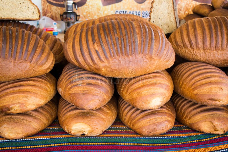 Traditional Turkish Style Made Bread Stock Image - Image of breads ...