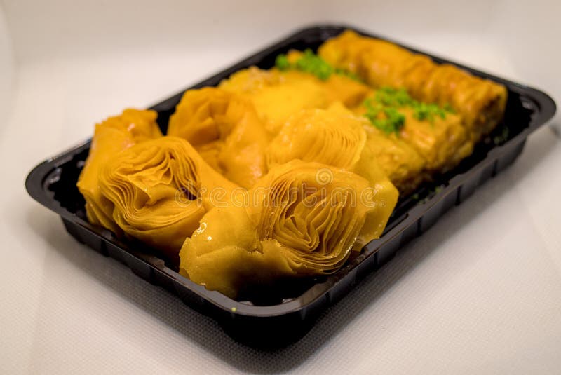 Traditional Turkish Sweets Baklava in the Box Stock Image - Image of ...