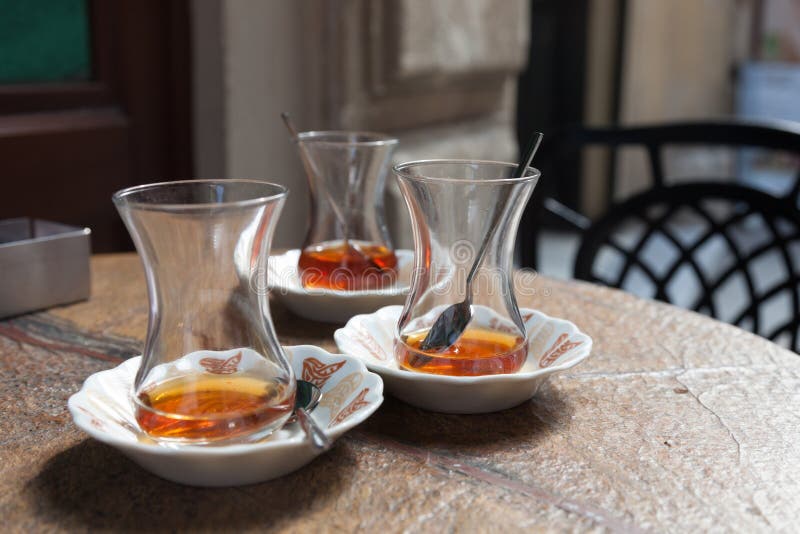 Traditional Turkish Tea Glasses Stock Photo - Image of culture ...