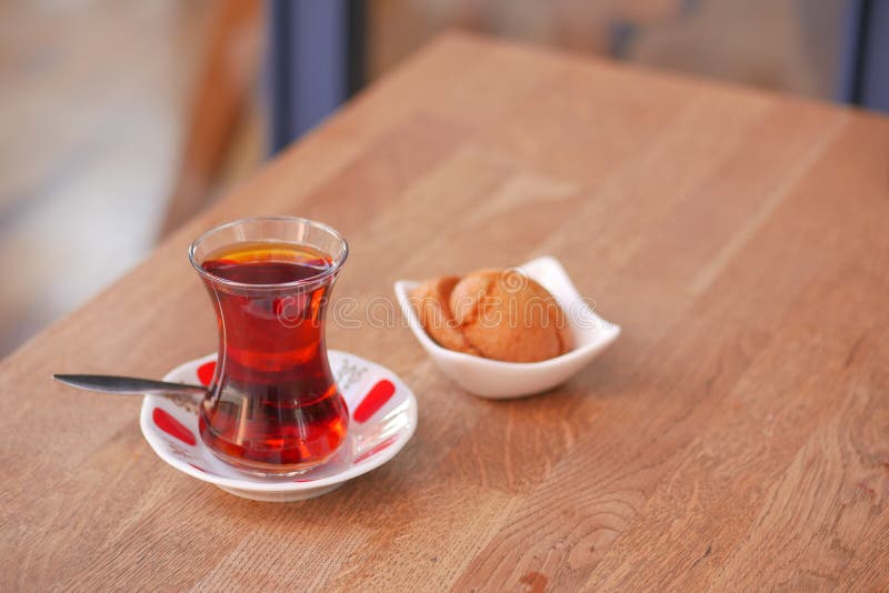 Traditional Turkish Tea on White Table . Stock Photo - Image of aroma ...