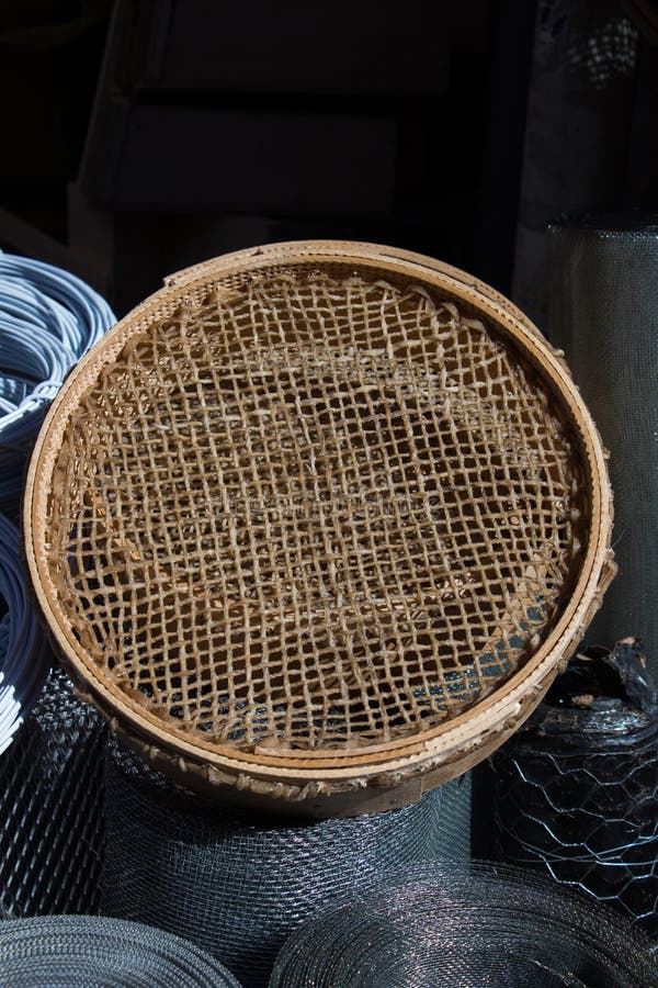 Traditional Type Wooden Sieve Stock Image - Image of sieve, retro: 96362613
