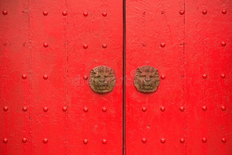 Traditional and Typical Chinese Palace Gate Stock Image - Image of ...