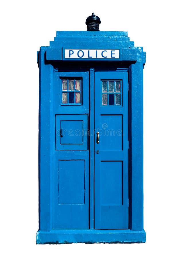 Blue police box stock image. Image of blue, signage, sign - 57990249