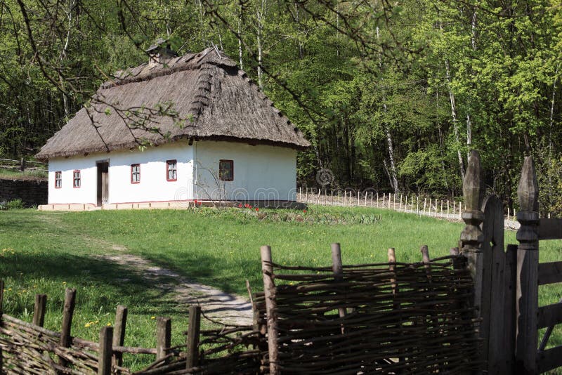 Authentic Ukrainian House in Pirogovo Museum, Kiev Stock Image - Image ...