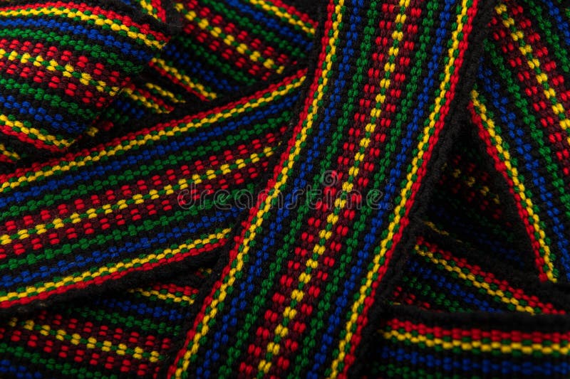 A Traditional Ukrainian Belt Woven from Woolen Threads Stock Image ...