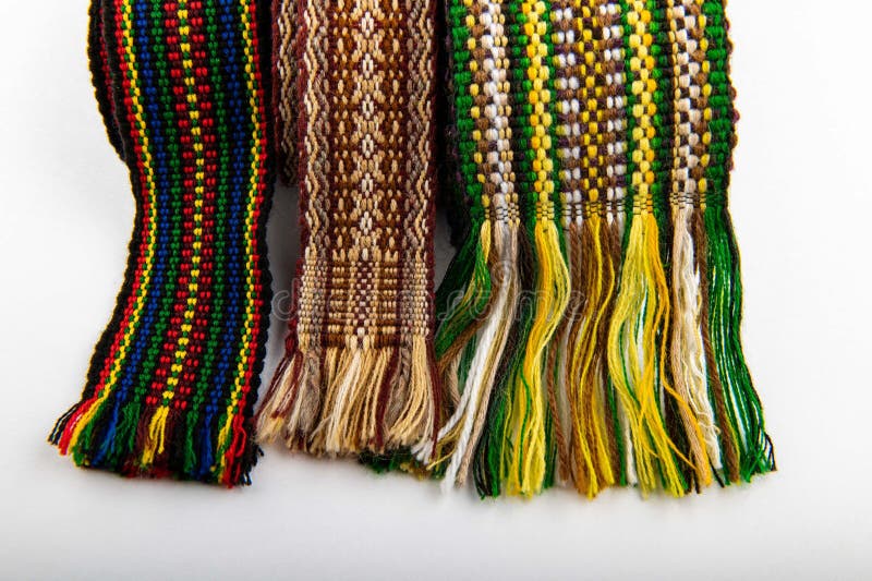 A Traditional Ukrainian Belt Woven from Woolen Threads Stock Photo ...