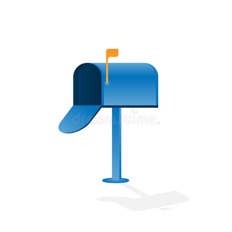 Traditional Usa Mailbox with Envelopein Isometric Style Isolated on ...