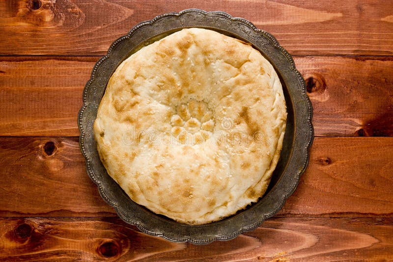 Traditional Uzbek Flatbread Stock Image - Image of healthy, indigenous ...