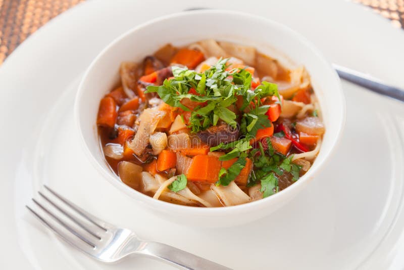 Traditional Uzbek Soup Lagman Stock Photo - Image of asia, dish: 31151604