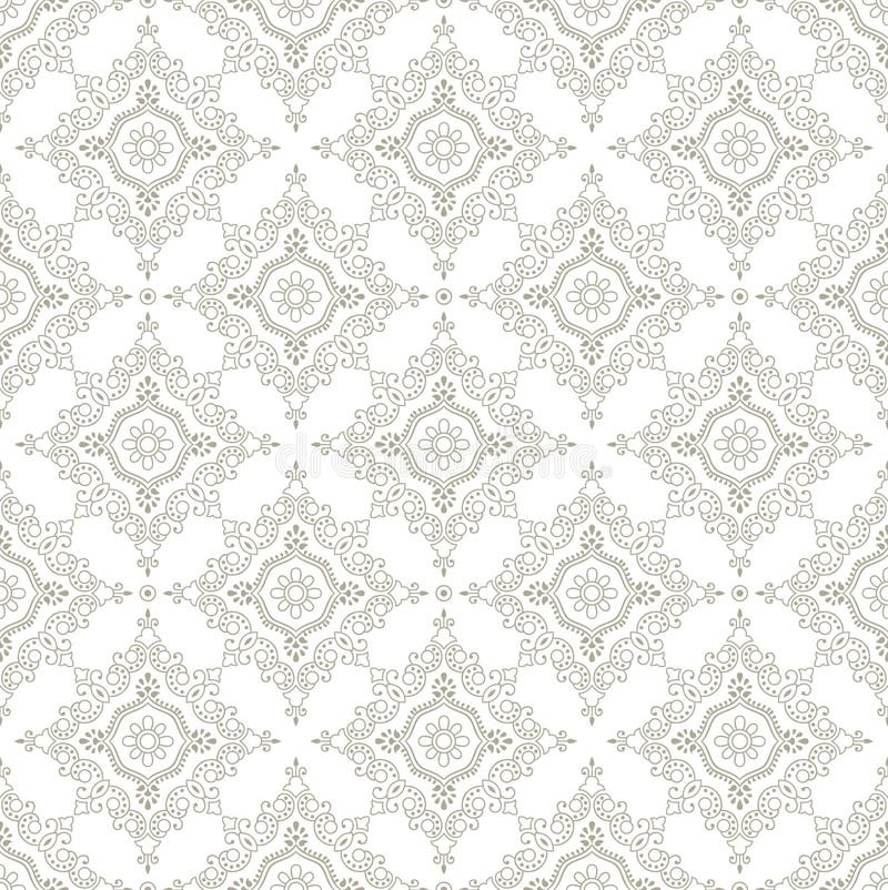 Traditional Vector Seamless Wallpaper Stock Vector - Illustration of ...