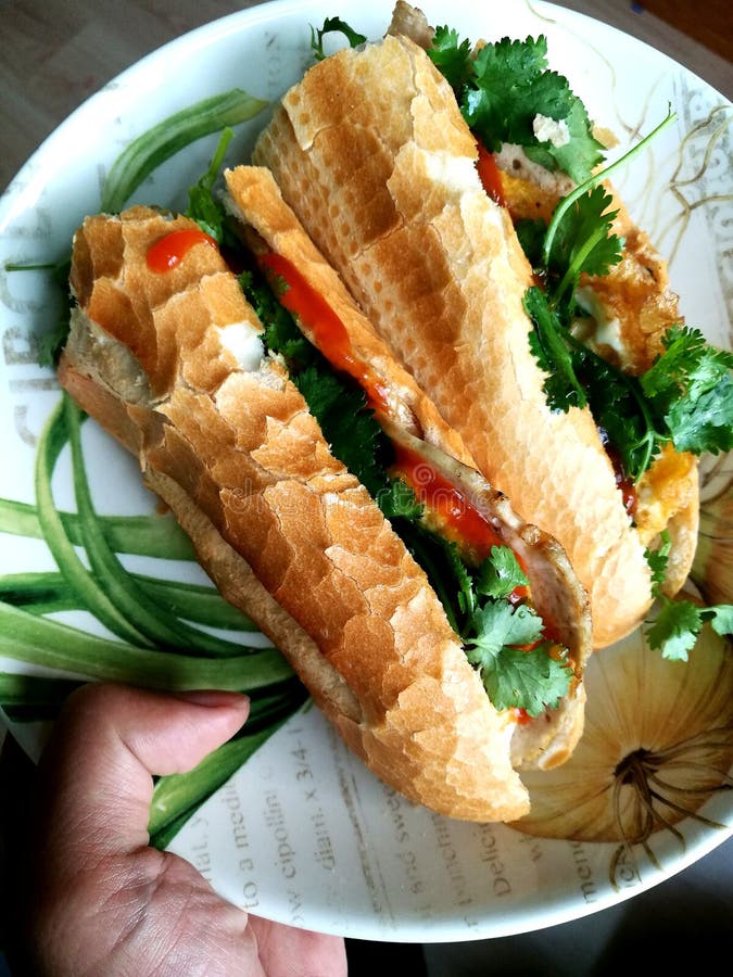 Traditional Vietnamese Sandwich Stock Photo - Image of delicious, fresh ...