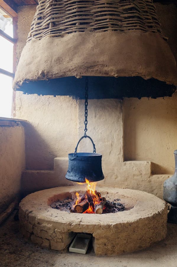 Traditional village hearth stock photo. Image of indoors - 65947744